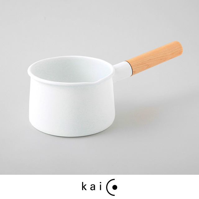 kaico カイコ ミルクパン Sサイズ IH対応 ホーロー 琺瑯 白 ホワイト おしゃれ シンプル コーヒー 日本製