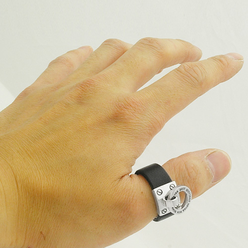 【送料無料】Dr MONROE(ドクターモンロー) ノックレザーリング FC-134A-SV