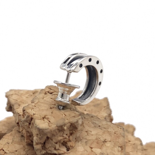 ホイール メンズ フープピアス/シルバー925/PE-48-SV