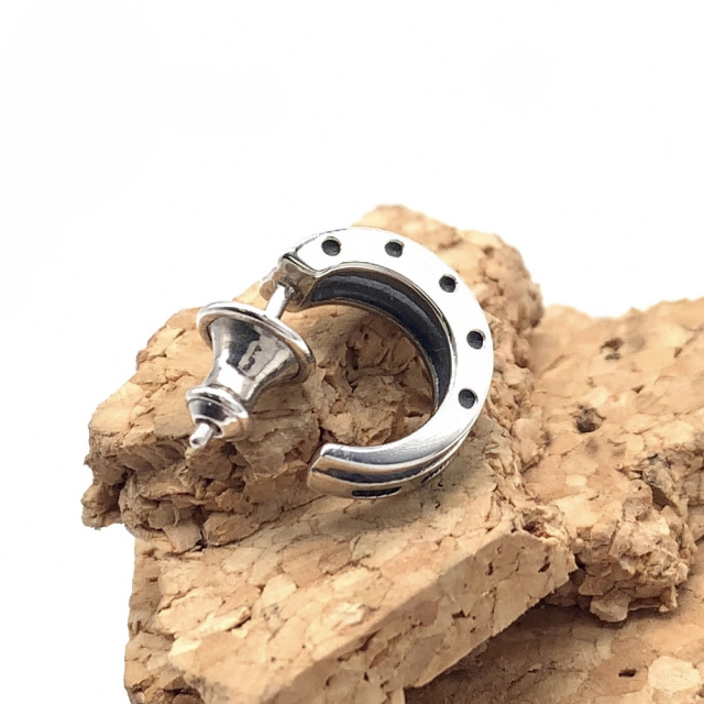 ホイール メンズ フープピアス/シルバー925/PE-48-SV