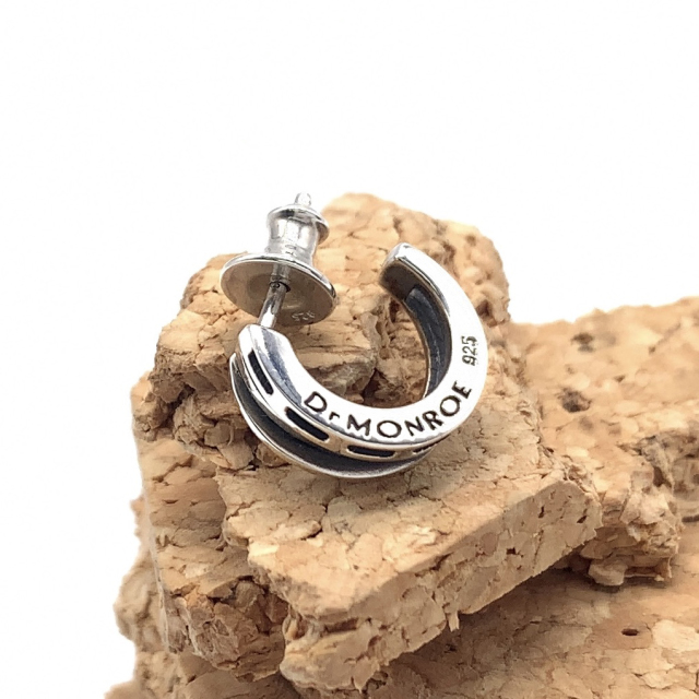 ホイール メンズ フープピアス/シルバー925/PE-48-SV