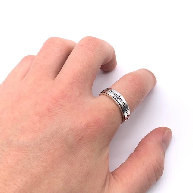 【送料無料】Dr MONROE(ドクターモンロー) メッセージリング FC-253-SV