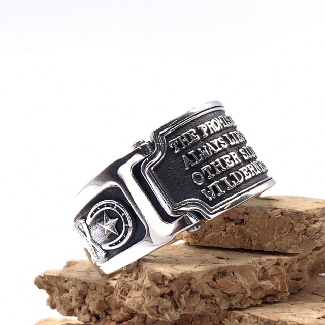 【送料無料】Dr MONROE(ドクターモンロー) ホースシューメッセージリング FC-222-SV