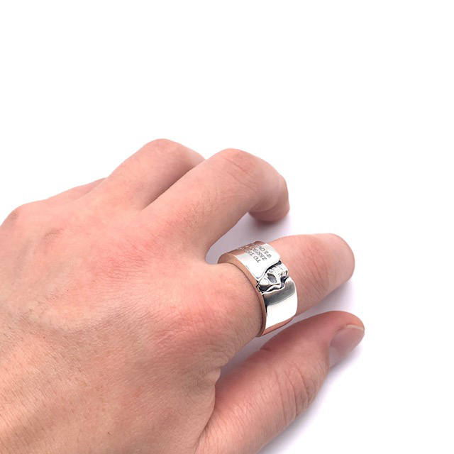 【送料無料】Dr MONROE(ドクターモンロー) メッセージスカルリング FC-114SE-SV