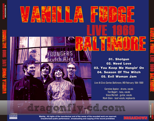 VANILLA FUDGE - LIVE 1969: BALTIMORE DRAGONFLY