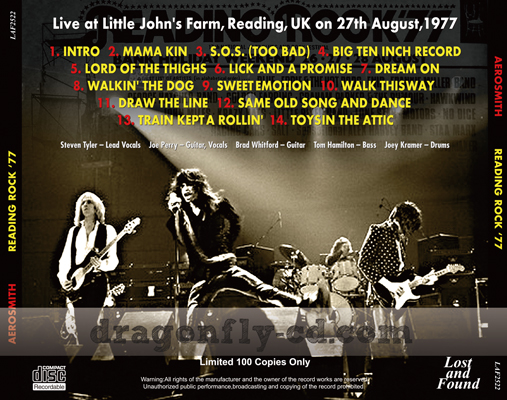 AEROSMITH - READING ROCK '77 DRAGONFLY