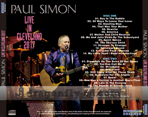 PAUL SIMON - LIVE IN CLEVELAND 2017 DRAGONFLY