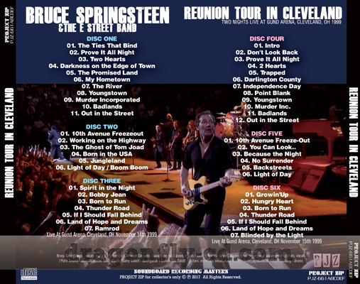 BRUCE SPRINGSTEEN - REUNION TOUR IN CLEVELAND DRAGONFLY