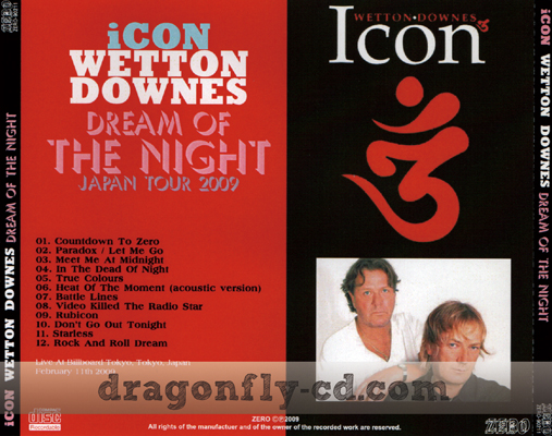 iCon -JOHN WETTON & GEOFFREY DOWNES - DREAM OF THE NIGHT DRAGONFLY