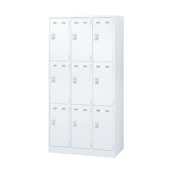 生興 seiko SLDWロッカー 本体:ホワイトタイプ 9人用ロッカー ダイヤル錠 W900×D515×H1790mm SLDW-9-D/SLDW-9-DBK