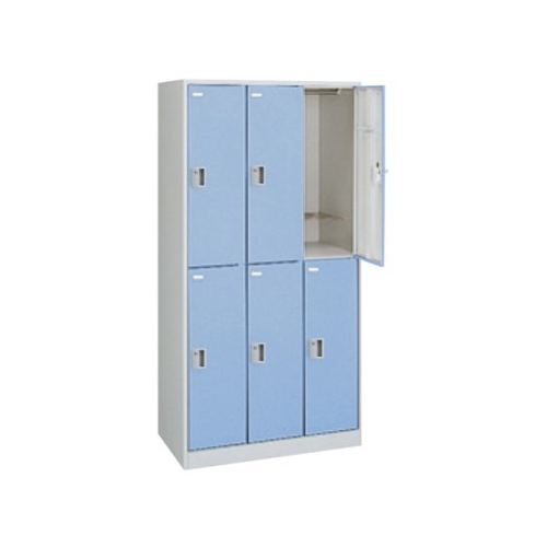 オカムラ FZロッカー(エフゼット)タイプ 6人用ロッカー シリンダー錠 3列2段 W900×D515×H1790 4566FZ-Z