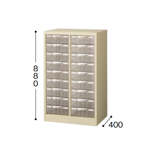ナイキ パンフレットケース A4タイプ 2列深型9段 W527×D400×H880mm STD209L-A4