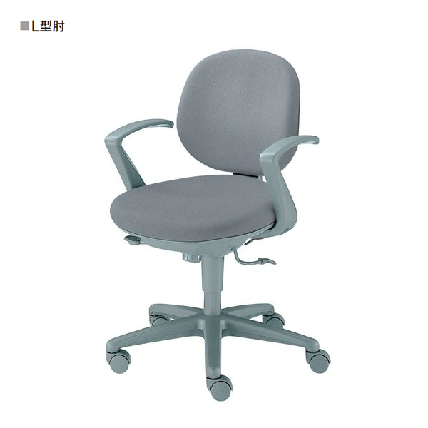 内田洋行 ウチダ ジャストチェア JUST CHAIR 布張りタイプ L型肘 ローバック ナイロンキャスター/ゴムキャスター JA-210N ...