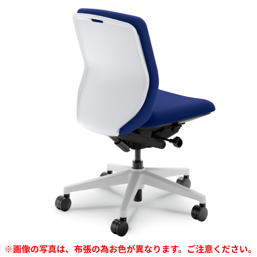 内田洋行 クレネ(KRENE)チェア ハイバック ビニールレザー張り 肘なし ホワイト脚／ブラック脚 ホワイトシェル ナイロンキャスター KA ...