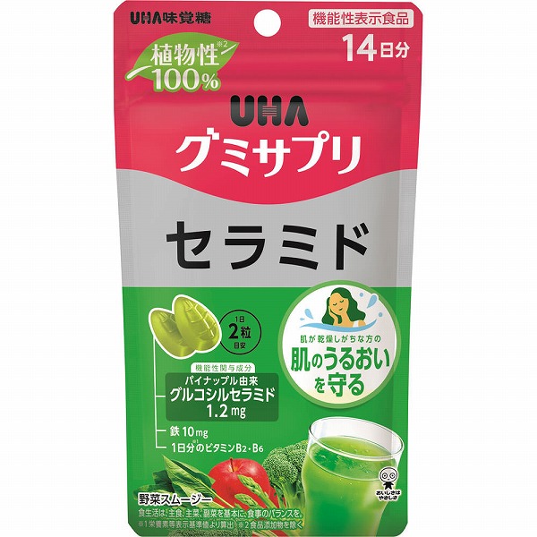 UHAグミサプリ セラミド 14日分 28粒×6個セット【機能性表示食品】 セイムスオンライン E-富士薬品