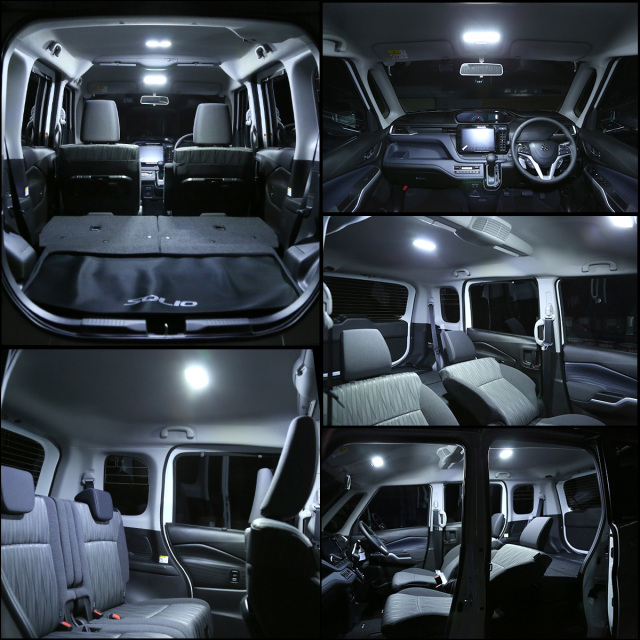 LED ルームランプ ソリオ バンディット MA27S MA37S MA26S MA36S MA46S MA47S MAD7S 純白光 7000K ホワイト R-477 【メール便可】