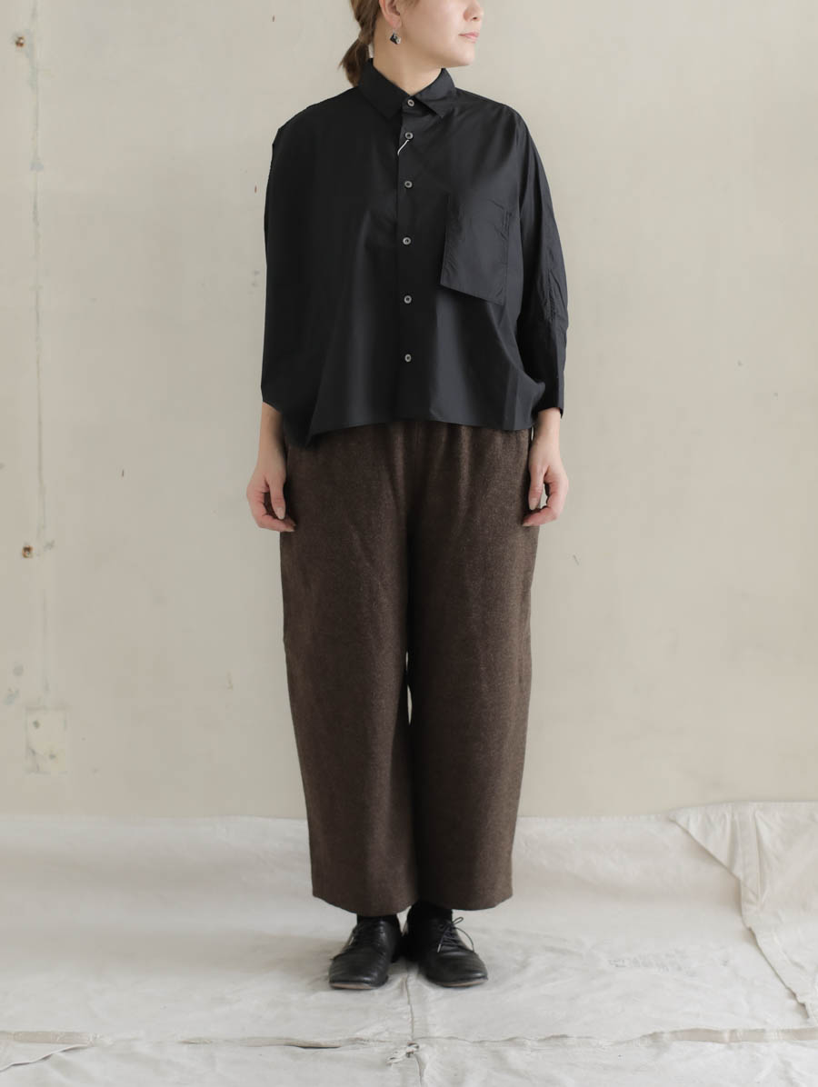 Atelier d'antan アトリエ ダンタン / Ensor ウールパンツ ブラウン