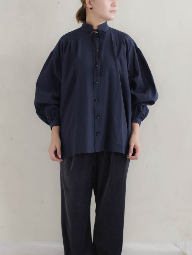 SUSURI ススリ｜バードシャツ（navy）