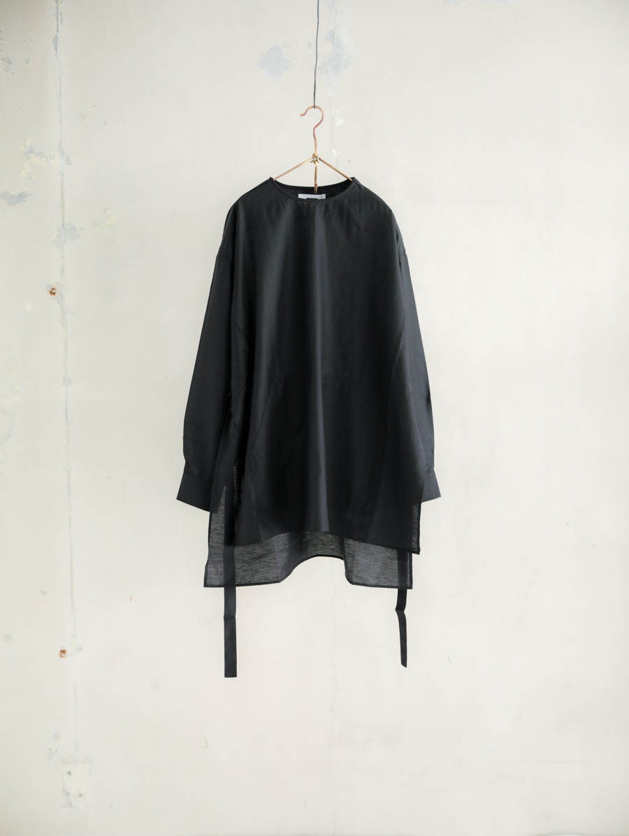 REVERBERATE リバーバレイト / PULLOVER LONG SHIRT ブラック