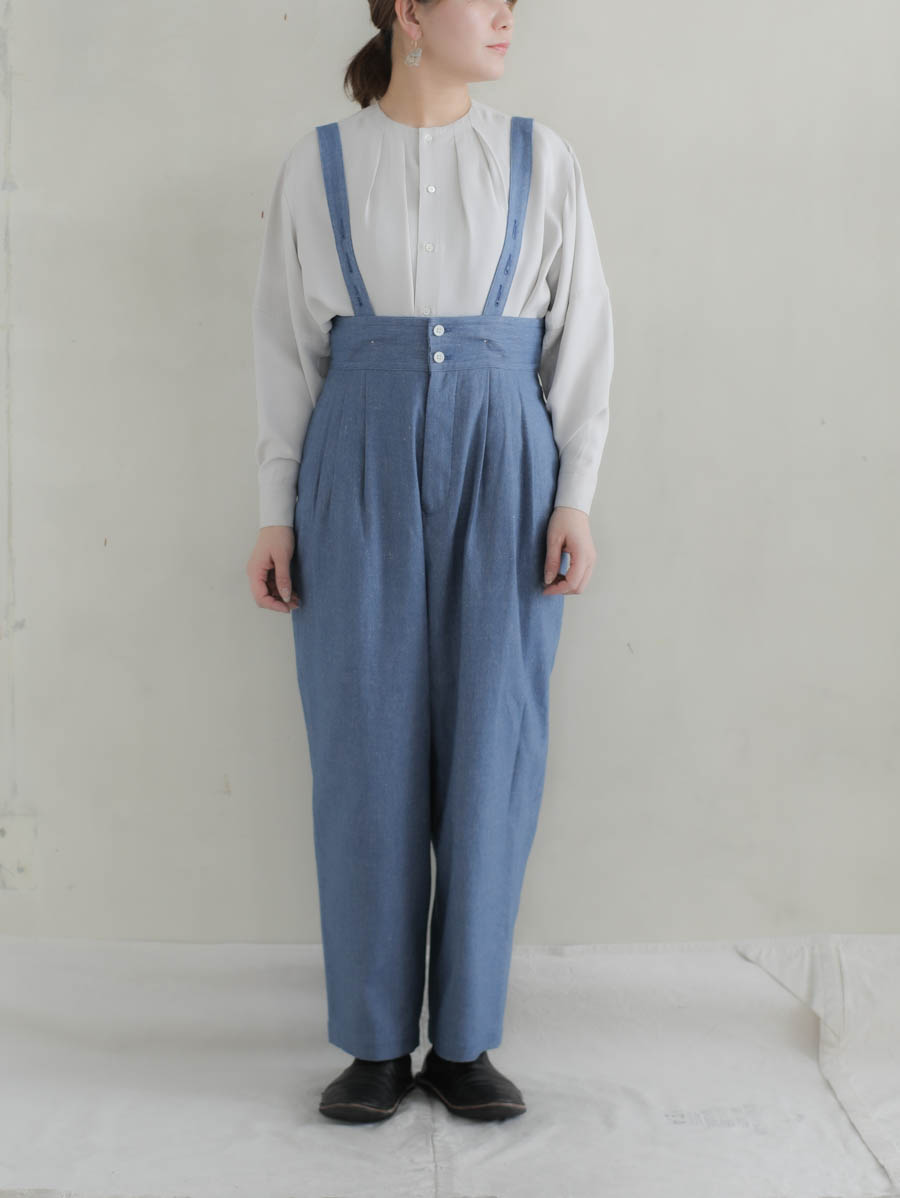 SUSURI ススリ / ムースパンツ crema blue