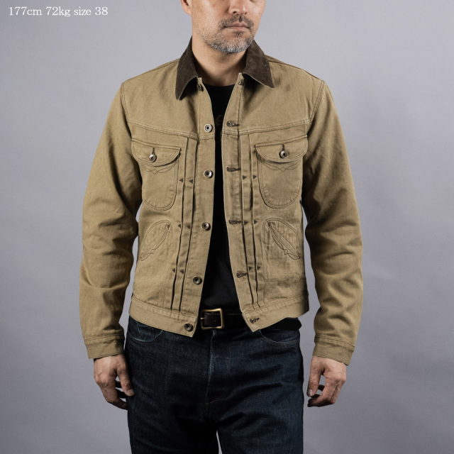 STEVENSON OVERALL Co. Stockman SM1 FLANNEL LINED COWBOY JAKCET Khaki Beige