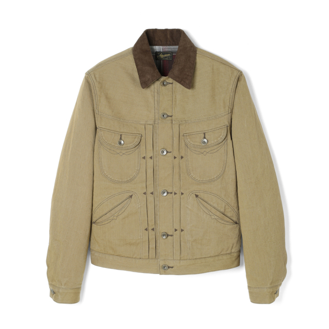 STEVENSON OVERALL Co. Stockman SM1 FLANNEL LINED COWBOY JAKCET Khaki Beige