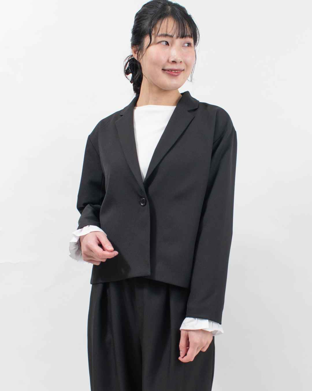 Bliss bunch ショートテーラードジャケット｜ナチュラルファッション・ナチュラル服の通販