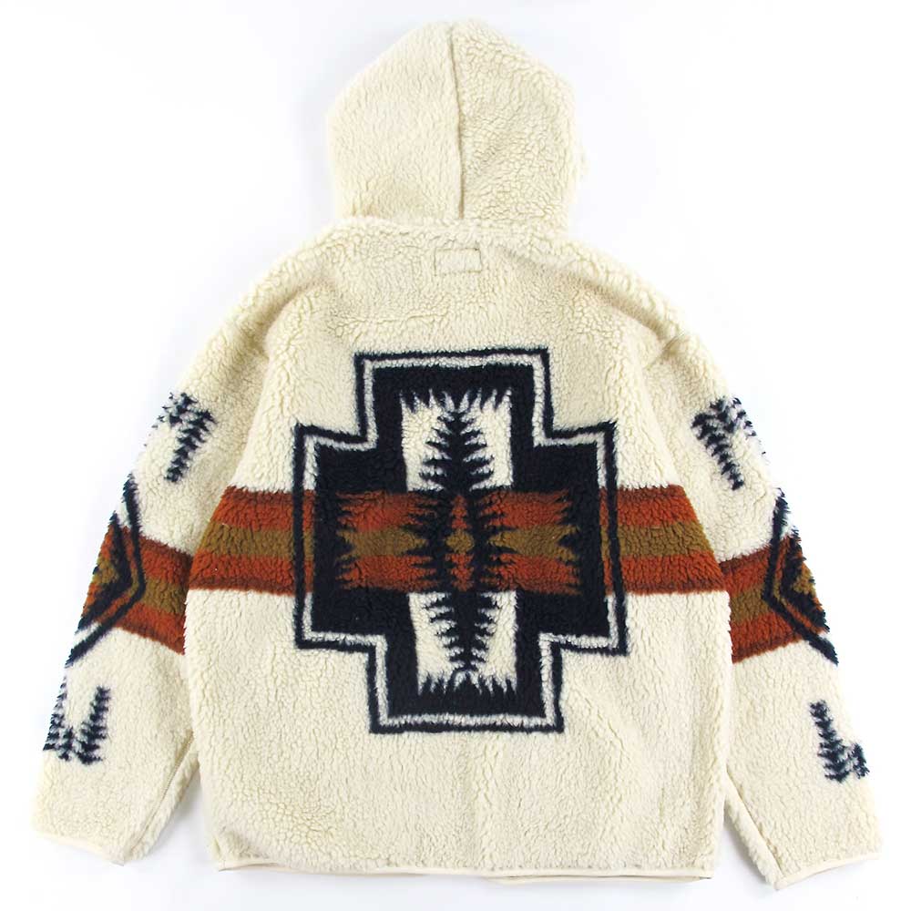 ネイティブ柄のボアフーディー＊