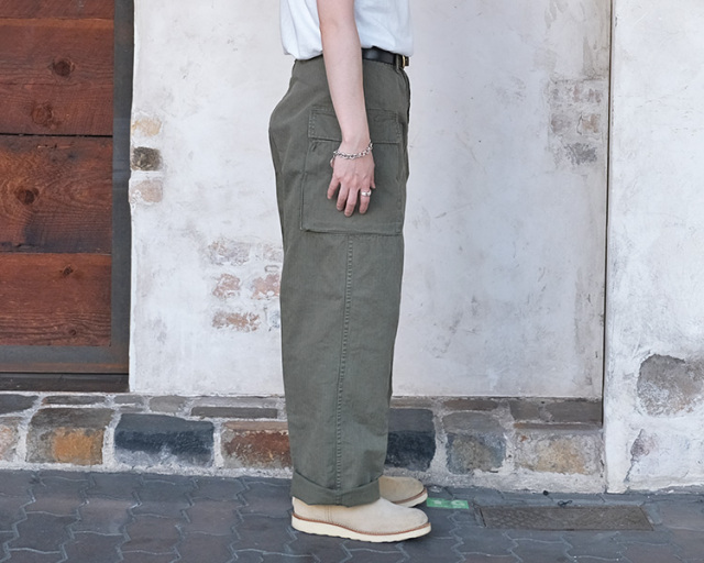 orSlow オアスロウ 03-5250-76 US ARMY 2 POCKET CARGO 2ポケット カーゴパンツ ヘリンボーン ミリタリー 軍パン コットン 日本製 ユニセックス 〔FL〕