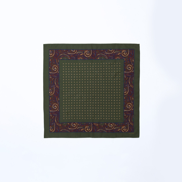 【メール便可】NAVY ROOTS ネイビールーツ Scarf paisley pattern スカーフ ペイズリーパターン コットン シルク ...