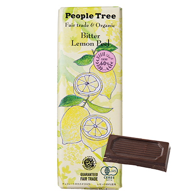 【FUTAEDAオンラインショップ】【PeopleTree】フェアトレードチョコ オーガニックビター・レモンピール