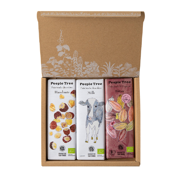 【FUTAEDAオンラインショップ】【PeopleTree】フェアトレードチョコ3枚ギフト