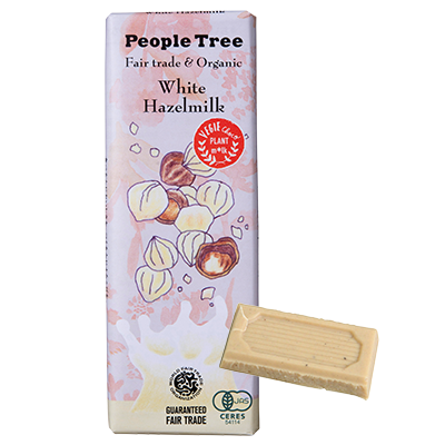 【FUTAEDAオンラインショップ】【PeopleTree/フェアトレード＆オーガニックチョコレート】オーガニックホワイト・ヘーゼルミルク