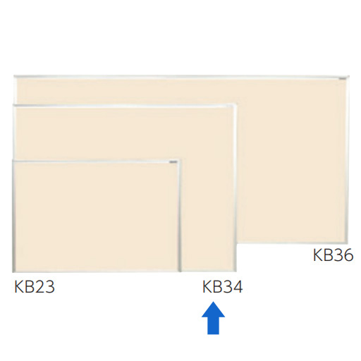 壁掛用ツーウェイ掲示板 KB34 アイボリー 1210×910mm 馬印 工事資材通販ショップ ガテン市場