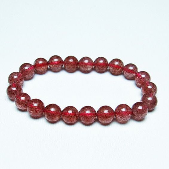 パワーストーン 天然石 アフリカンストロベリークォーツブレスレット 9mm [T381-1928]