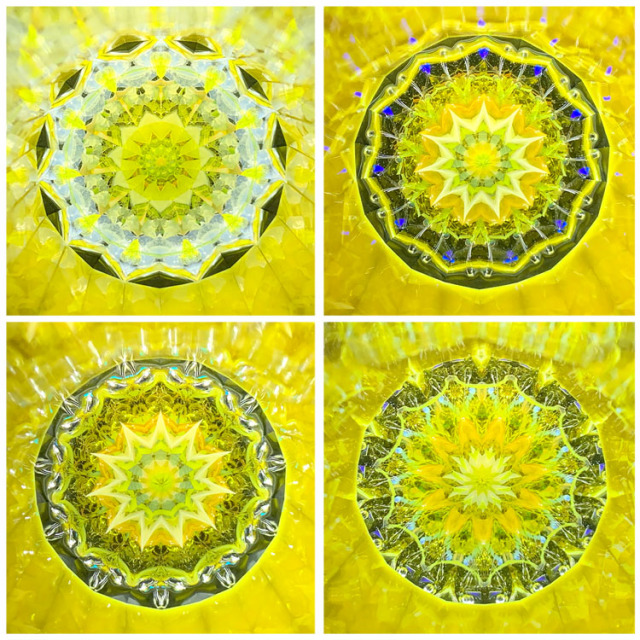 林和子「輝星」イエロー/ブラック（HK6014）2ミラー・オイルタイプ 万華鏡専門店 鎌倉ヴィヴァン（公式万華鏡通販サイト）