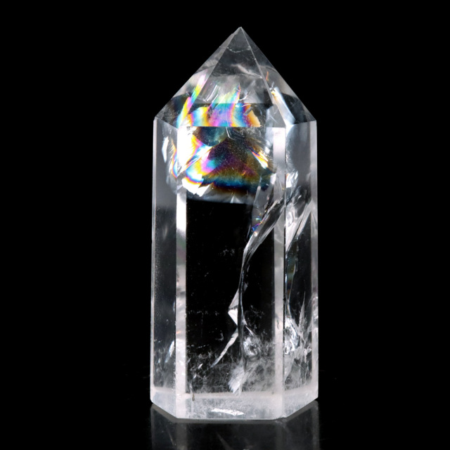 アイリスクォーツ 六角柱 Sサイズ ポイント 虹入り 水晶 クリスタル レインボー 置き物 浄化 Iris quartz 天然石 パワーストーン