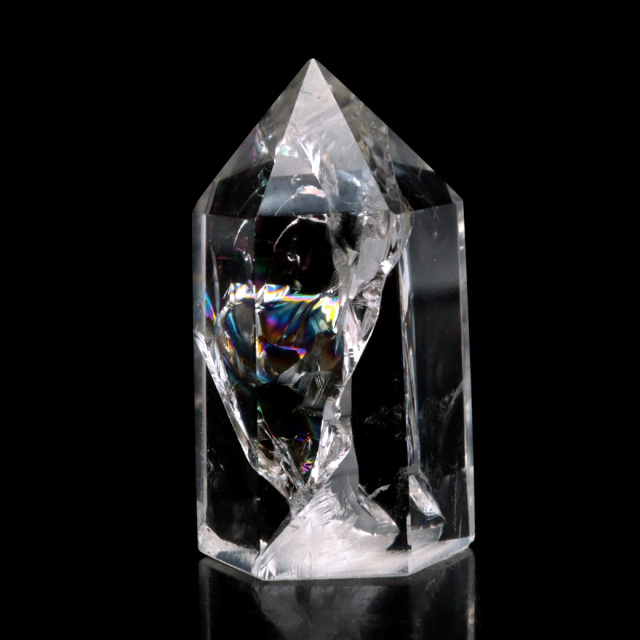 アイリスクォーツ 六角柱 Sサイズ ポイント 虹入り 水晶 クリスタル レインボー 置き物 浄化 Iris quartz 天然石 パワーストーン