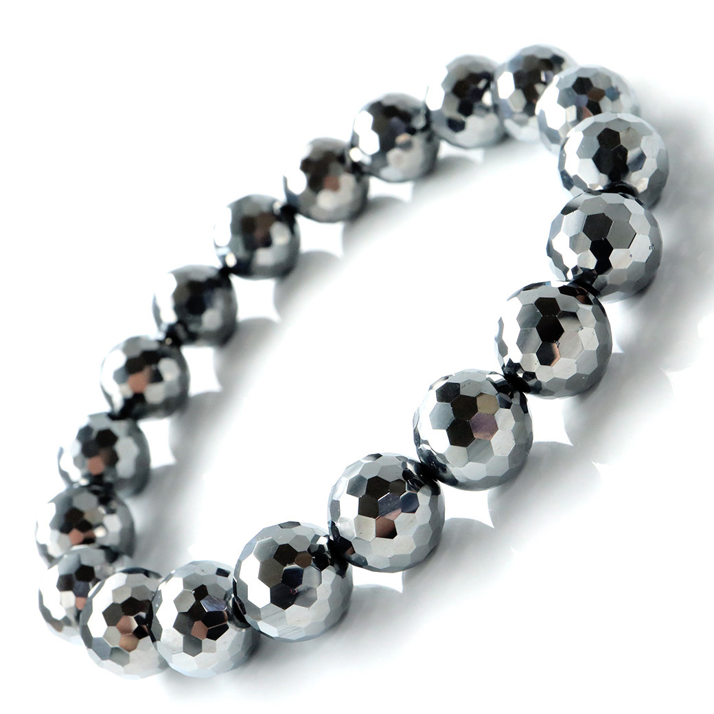 テラヘルツ鉱石 ブレスレット ミラーカット 10mm パワーストーン 高純度 99.9999%