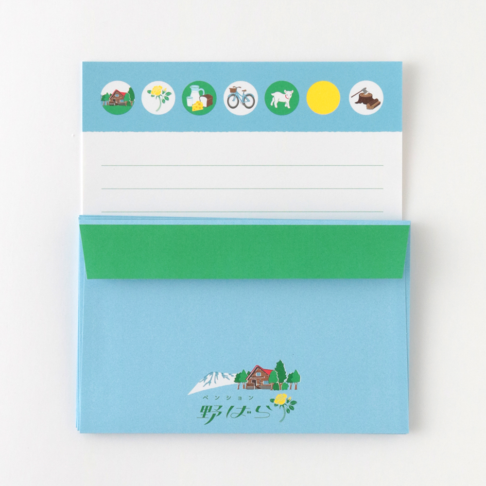 レトロノーム レターセット＜野ばら＞ RR-050 | デザインステーショナリーのGreenFlash(グリーンフラッシュ)