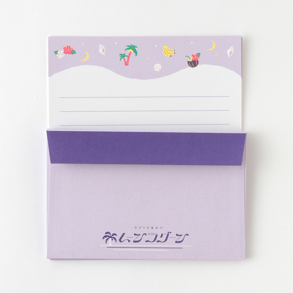 レトロノーム レターセット＜ムーン＞ RR-051 | デザインステーショナリーのGreenFlash(グリーンフラッシュ)