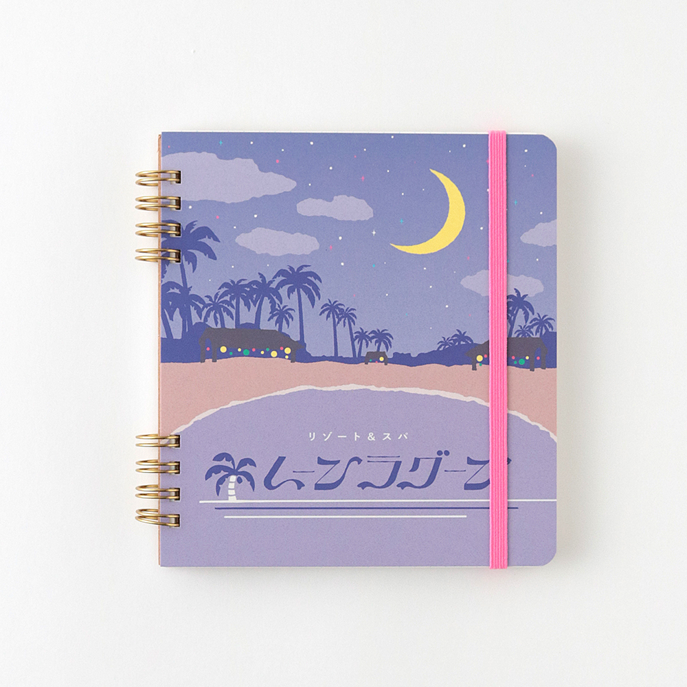 レトロノーム リングノート・スクエア＜ムーン＞ RR-063 | デザインステーショナリーのGreenFlash(グリーンフラッシュ)