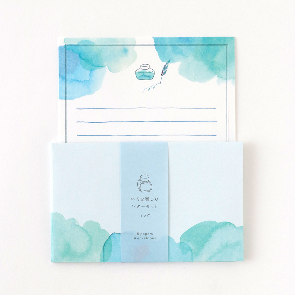 いろを楽しむ ましかくレターセット＜インク＞ CL-035 | デザインステーショナリーのGreenFlash＜グリーンフラッシュ＞