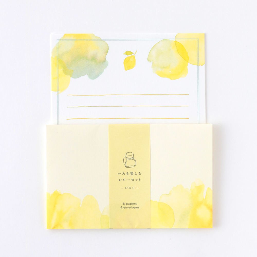 いろを楽しむ ましかくレターセット＜レモン＞ CL-036 | デザインステーショナリーのGreenFlash＜グリーンフラッシュ＞