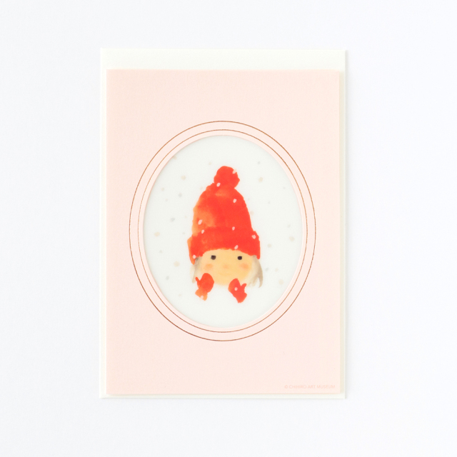 いわさきちひろ とうめいフレームカード＜Red＞ CH-007 | デザインステーショナリーのGreenFlash(グリーンフラッシュ)