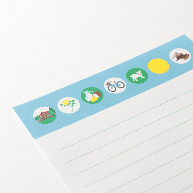 レトロノーム レターセット＜野ばら＞ RR-050 | デザインステーショナリーのGreenFlash(グリーンフラッシュ)