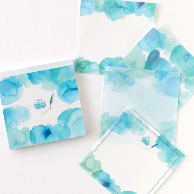 いろを楽しむ ましかくメモパッド＜インク＞ CL-031 | デザインステーショナリーのGreenFlash＜グリーンフラッシュ＞