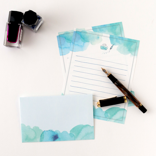 いろを楽しむ ましかくレターセット＜インク＞ CL-035 | デザインステーショナリーのGreenFlash＜グリーンフラッシュ＞