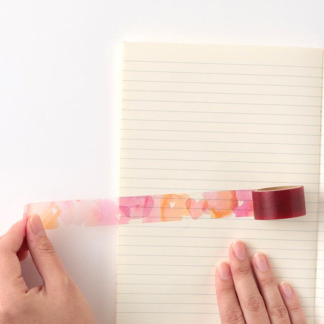 いろを楽しむ 透明テープ＜ハート＞ CL-049 | デザインステーショナリーのGreenFlash＜グリーンフラッシュ＞