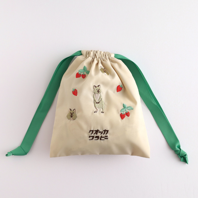 アニマル百貨店 刺繍巾着 AD-056 | デザインステーショナリーのGreenFlash（グリーンフラッシュ）